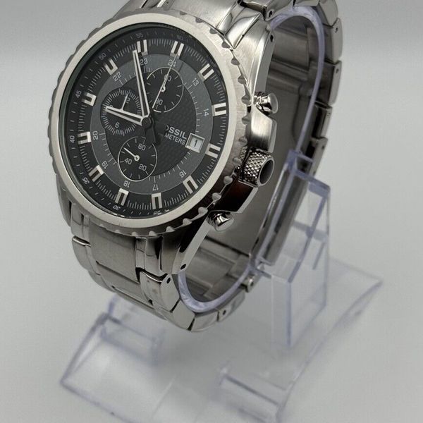 Fossil Blue CH-2446 Men's Chronograph SS Date Analog Quartz Wrist Watch ...