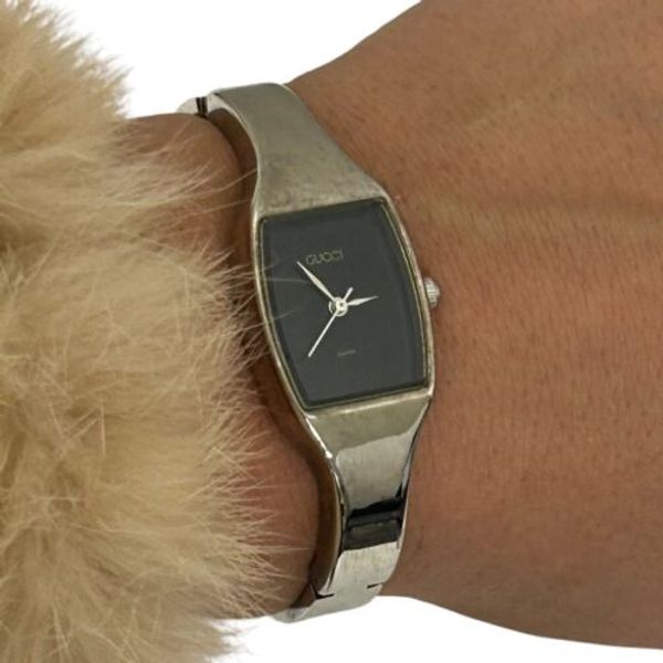 Vintage Gucci Watch Stainless Steel Square Shape Face Quartz Womens ...