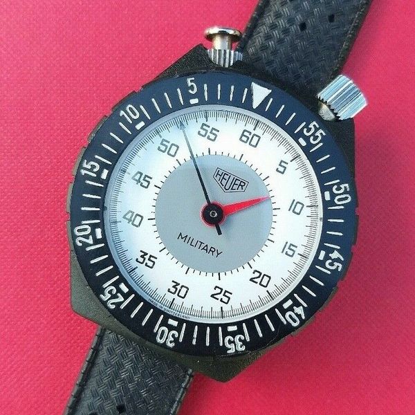 1980 Heuer Military stopwatch timer ref.202.508 TAG vintage tropic ...