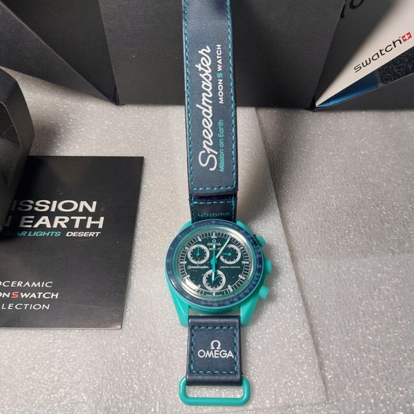 Swatch Omega Speedmaster Mission On Earth Polar | WatchCharts Marketplace