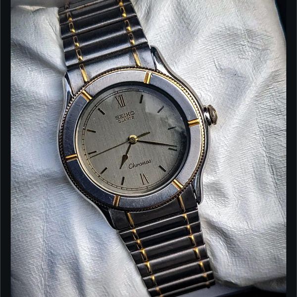 [wts] SEIKO quartz chronos 1980's rotating bezel dress watch with ...