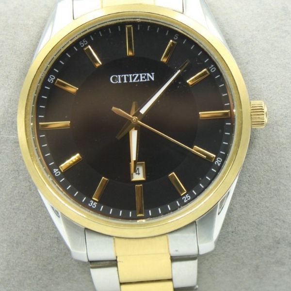 CITIZEN 1112-S109230 Two-Tone Steel Date Quartz Wristwatch - W13 ...