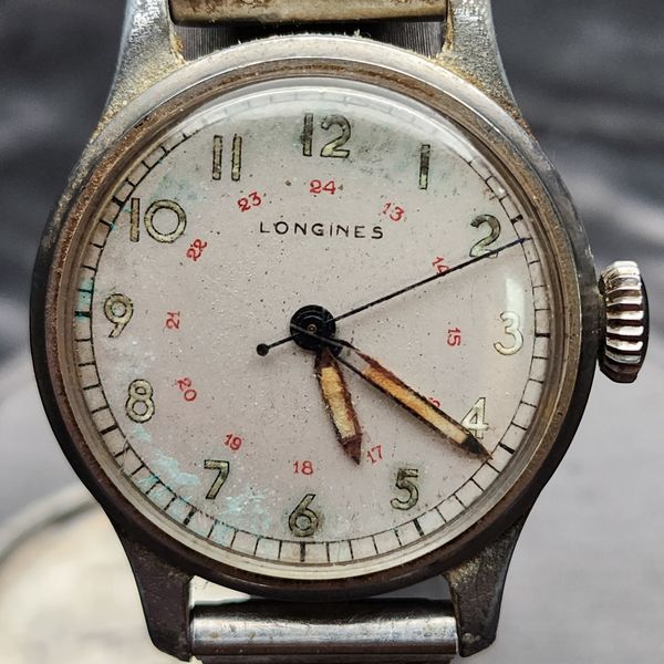 Longines 12L WWII WW2 1942 17J All Stainless Vintage Military Watch â ï ...