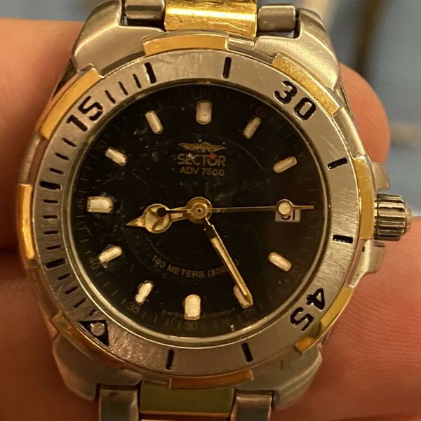 Sector ADV 7500 100m Stainless Steel Quartz Watch Swiss Movement ...