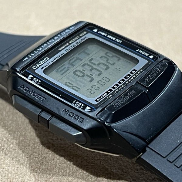 VGUC Casio DB36-1AV, Telememo 30 Watch, 5 Alarms, Chronograph, 10 Year ...