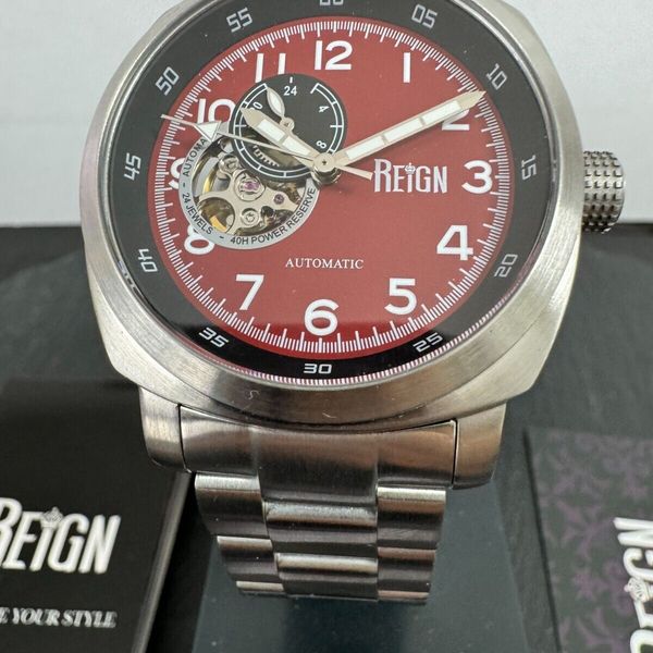 Reign Automatic Men's Watch Red 100M 42mm 178 Grams Seiko NH39 Movement ...