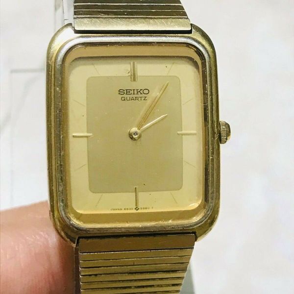 Vintage 1985 Seiko 6530-5479 Gold TONE Quartz Gents men's Wristwatch ...