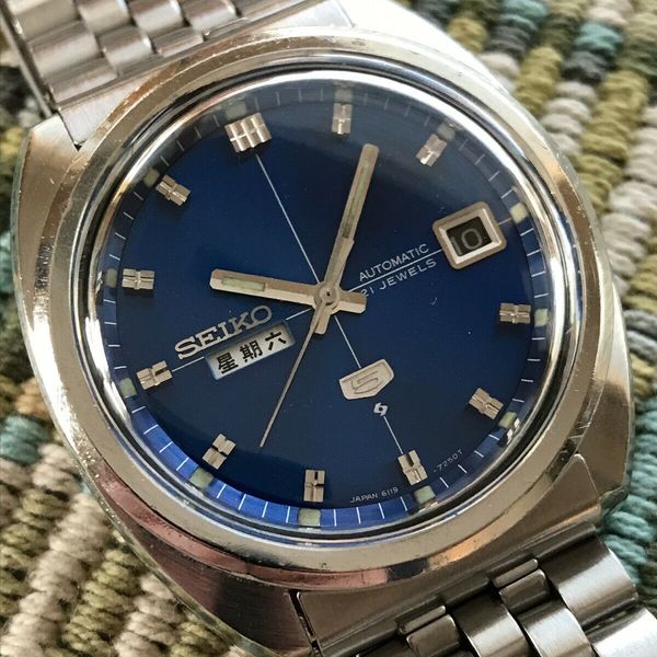 Vintage Seiko "5" Automatic Watch - 6119-7183 - 21J "PROOF" Stunning ...