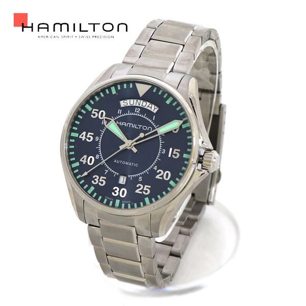 Free gift wrapping Hamilton watch men's HAMILTON khaki aviation date ...