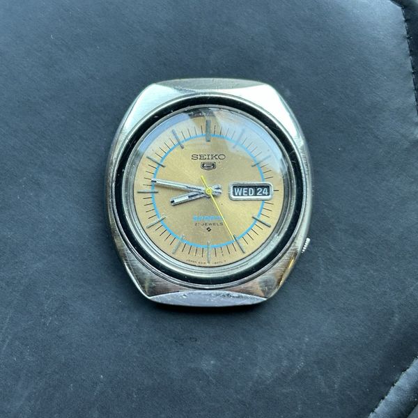Seiko 5 Sports 21 Jewels Gold Dial Suwa Men's Watch 6319-8070 RARE ...