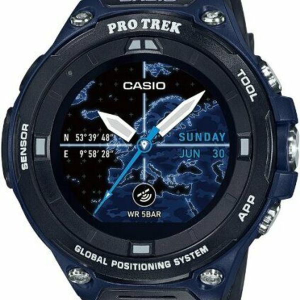 Casio Pro Trek Smart WSD-F20A-BU, Google Wear OS Smartwatch, Used Once ...