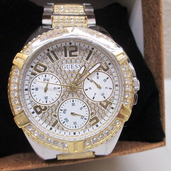 GUESS 40MM Crystal Embellished Watch | WatchCharts Marketplace