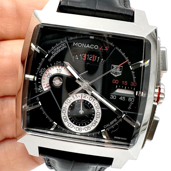 TAG HEUER MONACO LS LINEAR SYSTEM CHRONOGRAPH Cal. 12 BLACK ref. 2110 ...