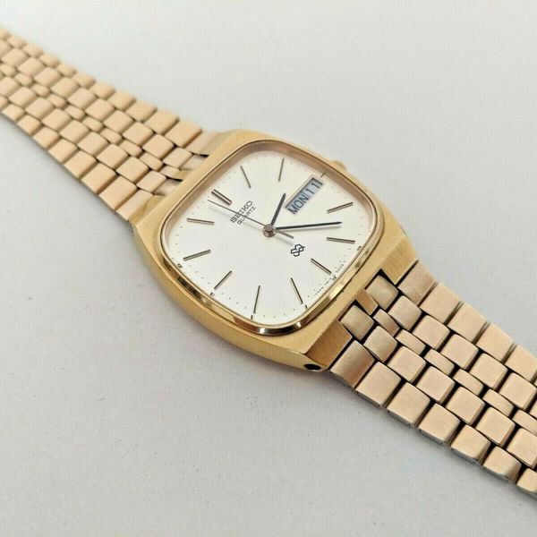 Vintage Seiko 7813-5009 5000 Quartz Analog Gold Tone Watch August 1978 ...
