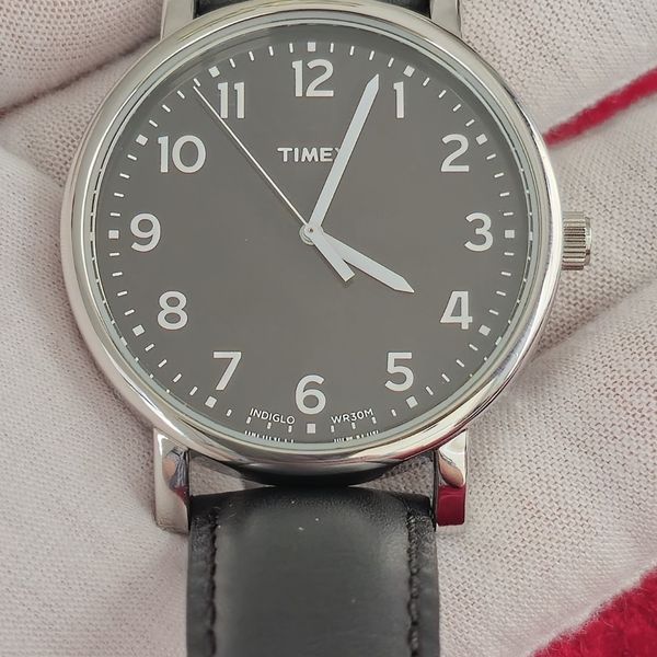 Timex Indiglo Easy Reader black dial T2N339JP 42mm Full Kit ...