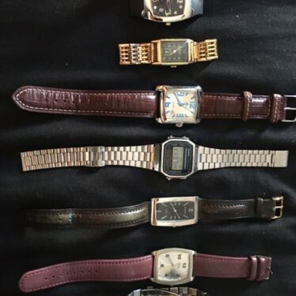 job lot vintage watches Including Casio Square, Lotus, Pontina, Lessa ...