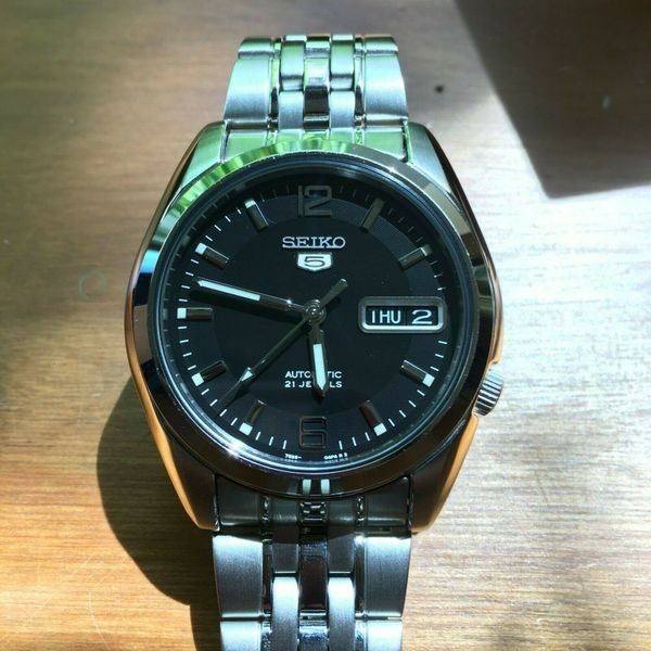 Seiko 5 SNK393 Automatic Black Dial Watch SNK393K1 "Seiko Explorer ...