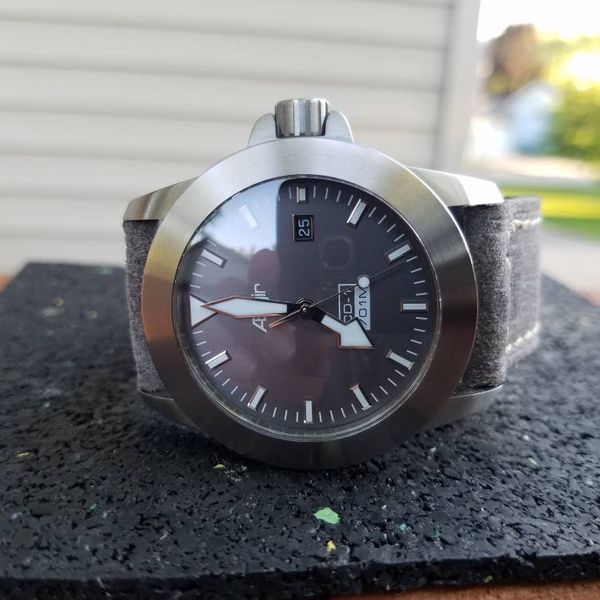 FSOT AEGIR CD1 GREY DIAL CUSTOM MARIO PACI SUEDE STRAP CUSTOM ROLLER ...