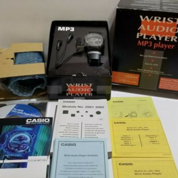 Casio Wrist Audio MP3 Player Watch WMP-1V Module 2001 2002 w/ Software ...
