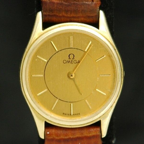 1980 OMEGA SOLID 14K GOLD Ladies WATCH 1365 9 Jewels SWISS 8.38g Scrap ...