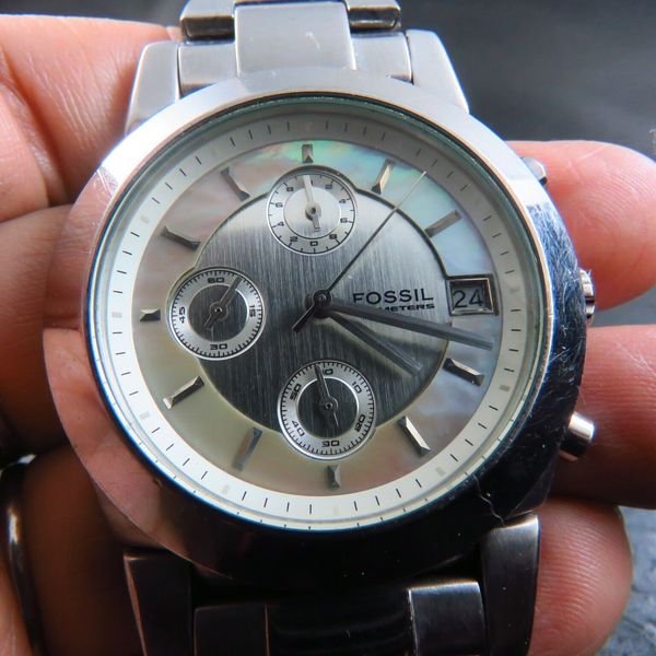 All Steel Fossil Chronograph Quartz Unisex Watch | WatchCharts Marketplace