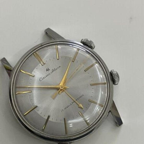Vintage Rare Citizen Alarm 41 Parashock Watch Stainless Steel 36mm ...