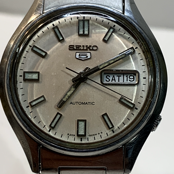 Vintage 1983 Seiko 5 Automatic 6309-8230 37mm Day/Date SS Running ...