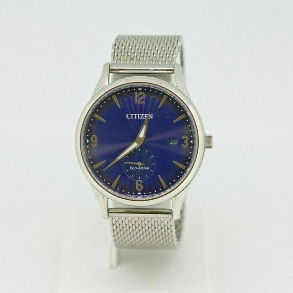 Citizen Eco-Drive B690-R009877 Men's Mesh Stainless Steel Blue Dial ...