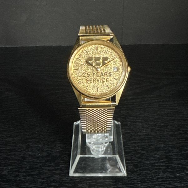 *RARE* Vintage Seiko Quartz CBR â 25 Years Of Serviceâ Gold Tone Menâ s ...