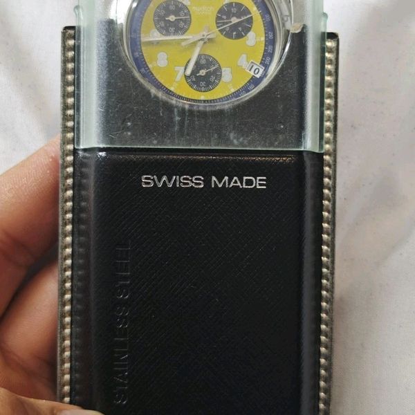 Swatch Irony Secret Agent YCS401 stainless steel men's watch yellow ...