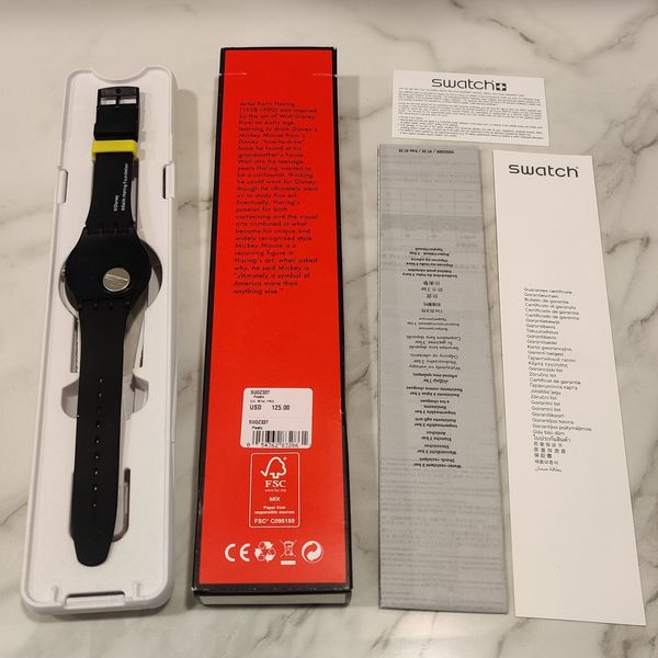 Swatch x Keith Haring x Mickey Mouse x Disney Watch Limited Edition ...
