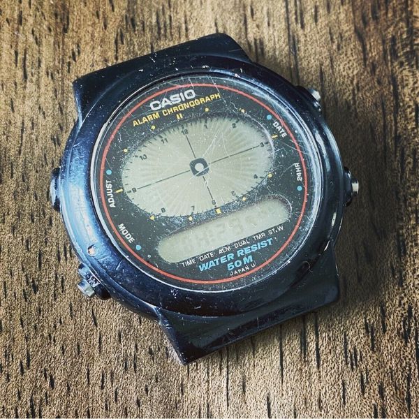 RARE Vintage 1989 Casio AE-30W Digital Hands Watch Made in Japan Module ...