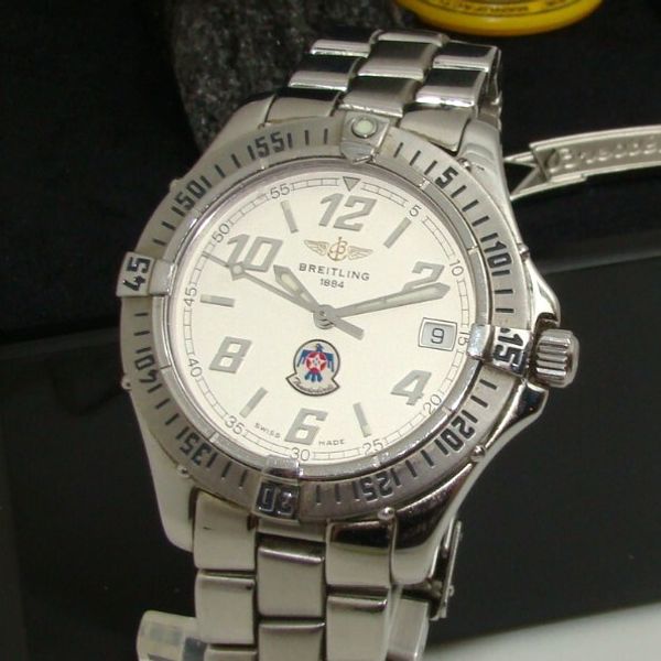 RARE BREITLING 38mm AUTOMATIC COLT WATCH USAF "THUNDERBIRDS" WATCH ...