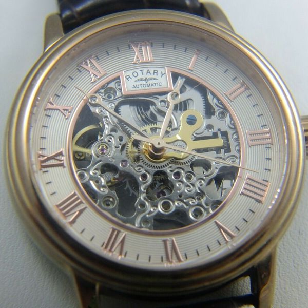 Rotary automatic skeleton men's watch, Rotary strap, working ...