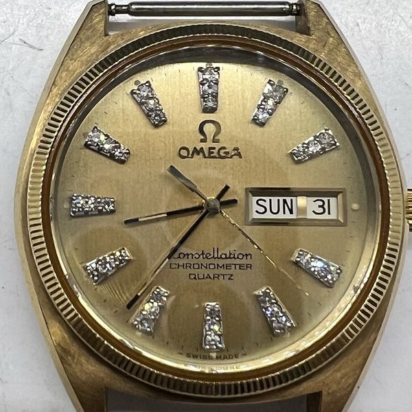 Omega Constellation Diamond Chronometer Quartz Broken Stem As-is Not ...