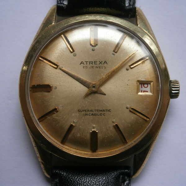 Vintage gents wristwatch ATREXA automatic watch working spares or ...