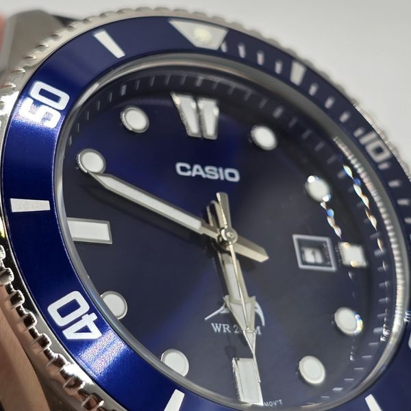 Casio MDV-106B-2A Men's Duro 200 Diver's Watch MDV106B-2AV Blue Dial ...