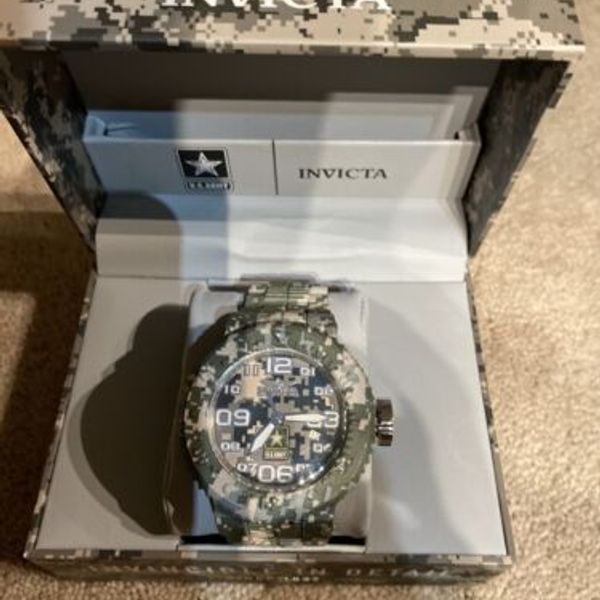 Invicta 32948 Army Men's Green Camouflage Wristwatch | WatchCharts ...
