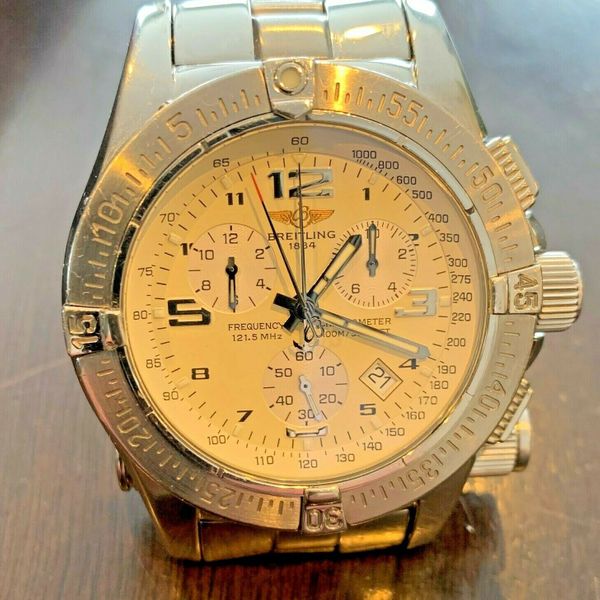 BREITLING EMERGENCY MISSION PLB A73321/A557 CHRONOGRAPH- FULL SET -DOCS ...