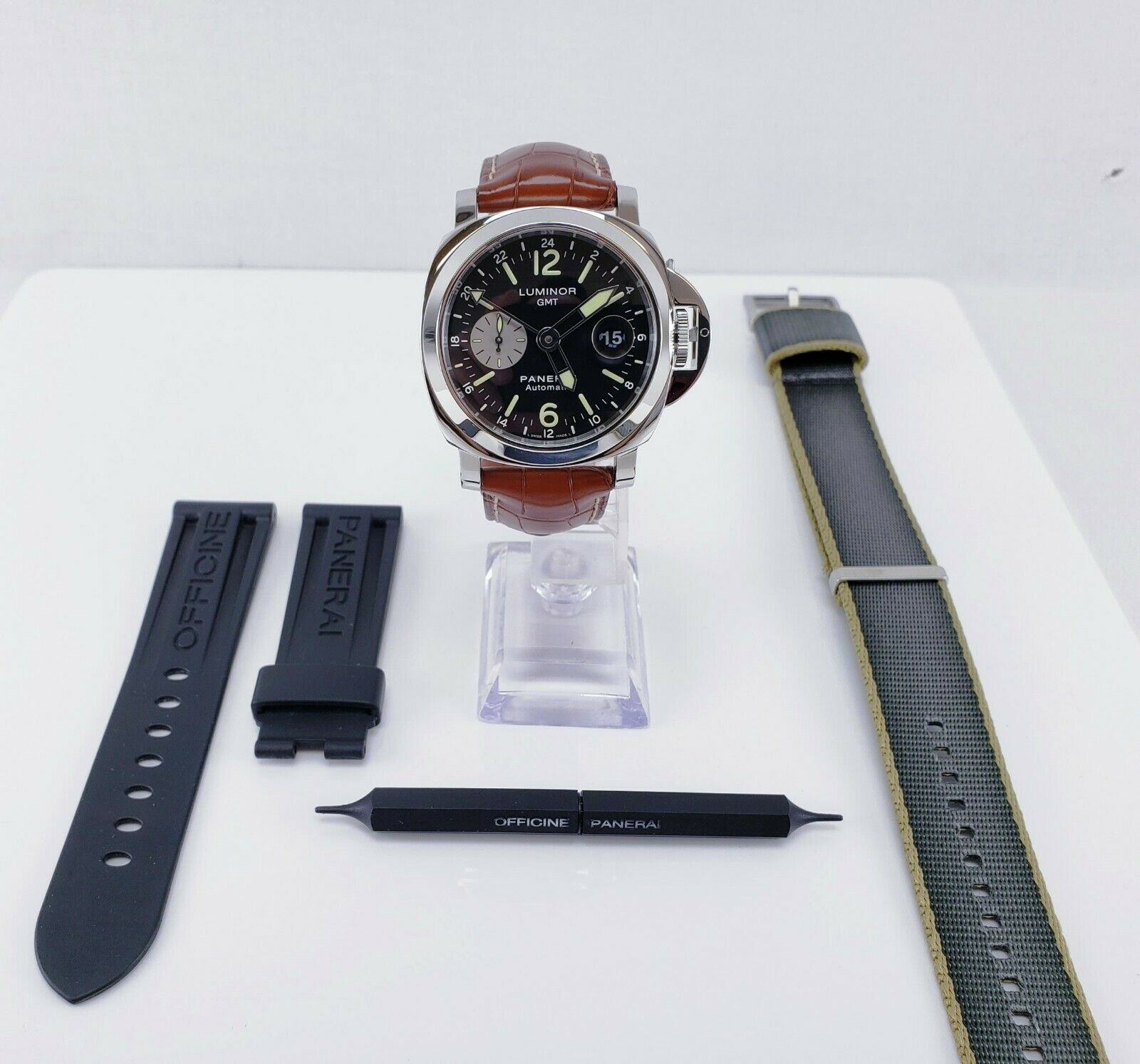 PANERAI LUMINOR GMT 44MM - PAM88 / PAM088 - STAINLESS STEEL WRISTWATCH ...