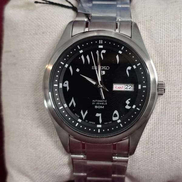 Seiko 5 Automatic Black Arabic Dial Men's Watch SNKP21J1 New No Box ...