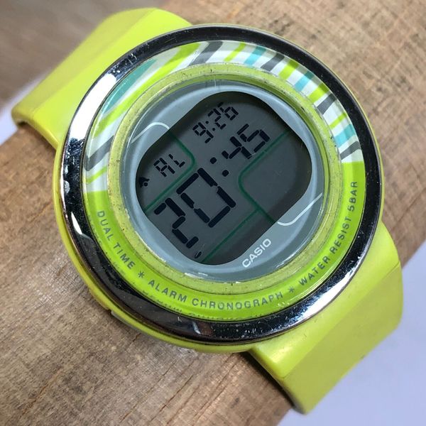 Women's Casio 3125 LDF-30 Neon Green Digital Sport Watch New Battery ...