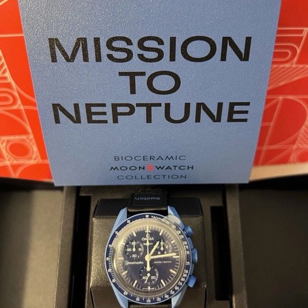 OMEGA X SWATCH MoonSwatch "Mission to Neptune" NUOVO NEW FULL SET ...