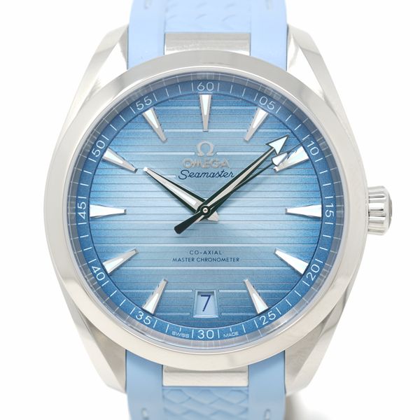 FS: Pre-Owned Omega Seamaster Aqua Terra Summer Blue 220.12.41.21.03 ...