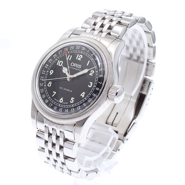 ORIS Pointer date 7543 Big crown black Dial Automatic Men's Watch ...
