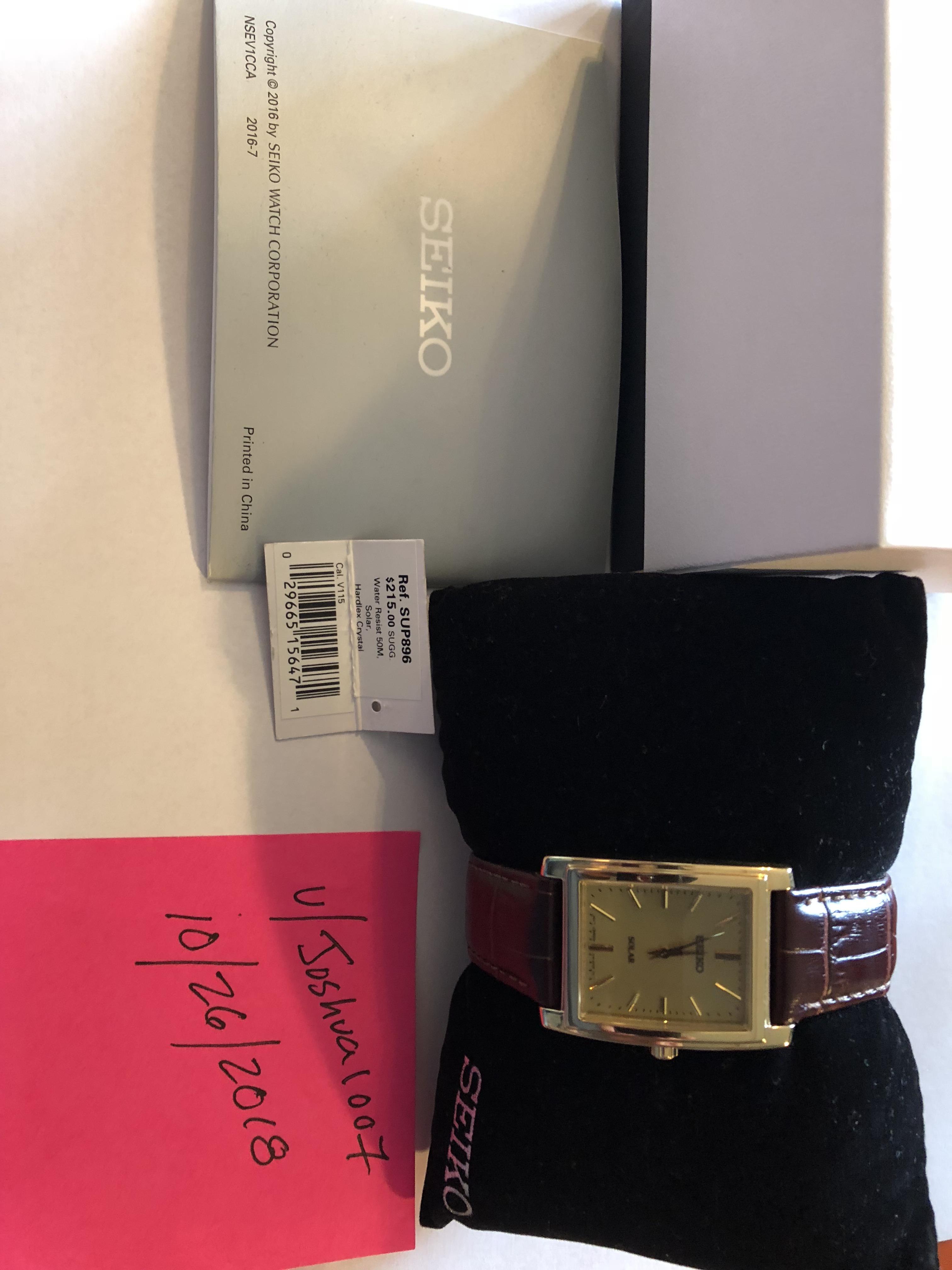 [WTS] Seiko Solar SUP896 - $150 OBRO | WatchCharts