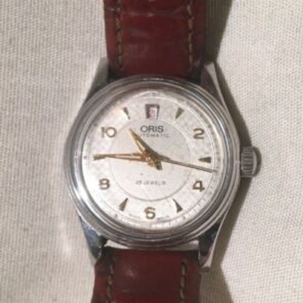 ORIS Automatic Watch SA 7446 Date 25 JEWELS Rare SWISS MADE Oris Leather Strap | WatchCharts ...
