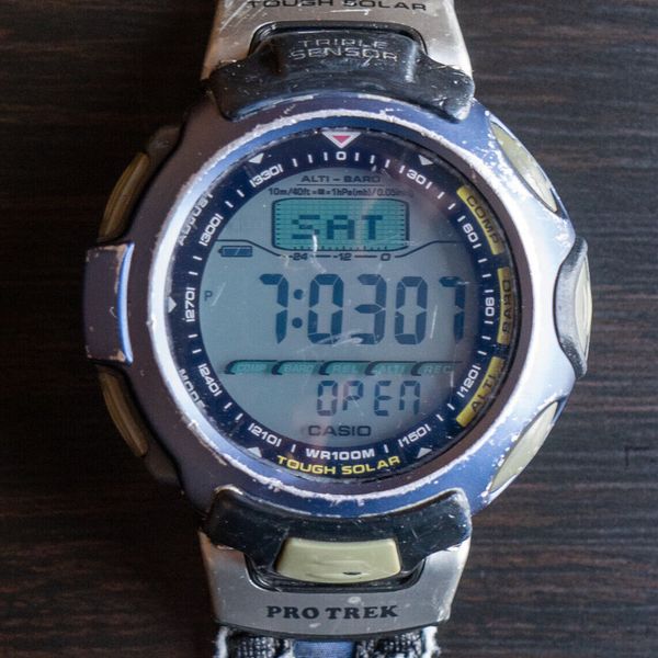 Casio Pro Trek PRG-50 Gents Digital Watch Compass, Baro, Alti - Spares or Repair | WatchCharts ...