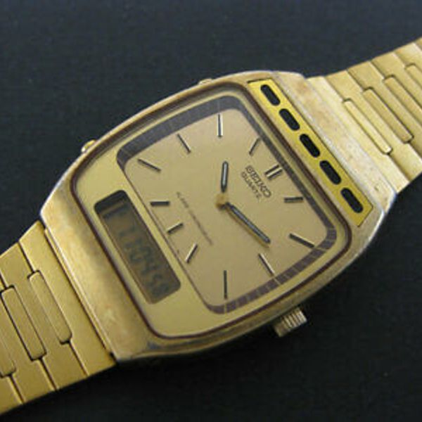 GENUINE VINTAGE SEIKO ALARM CHRONOGRAPH QUARTZ MEN'S WATCH CAL H249 ...