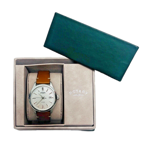Rotary Oxford London - Brown Leather Watch With Box (17) | WatchCharts ...